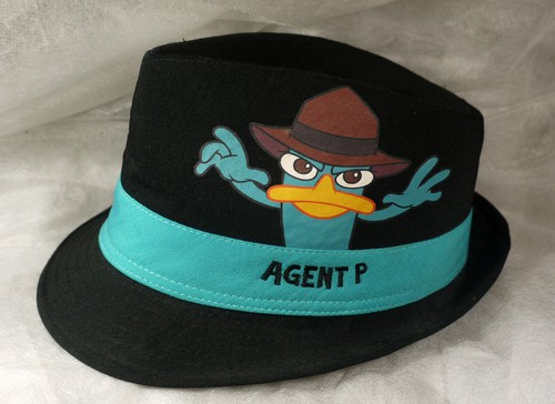 DISNEY - Angry Birds AGENT P - Fedora Hat Cap - One Size - Black | eBay