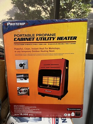 ProTemp Space Heater Radiant Propane Cabinet Garage Outdoor Portable ...