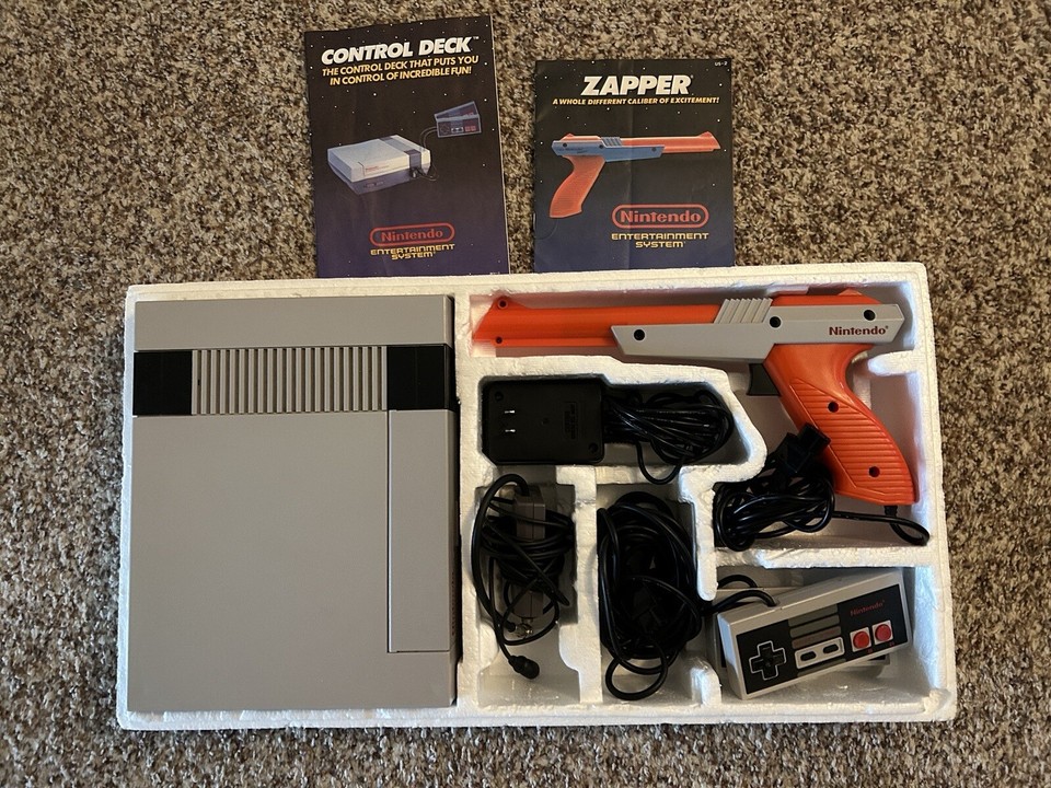 Original 1985 Nintendo Action Set Console and 1991 Nintendo Super NES ...