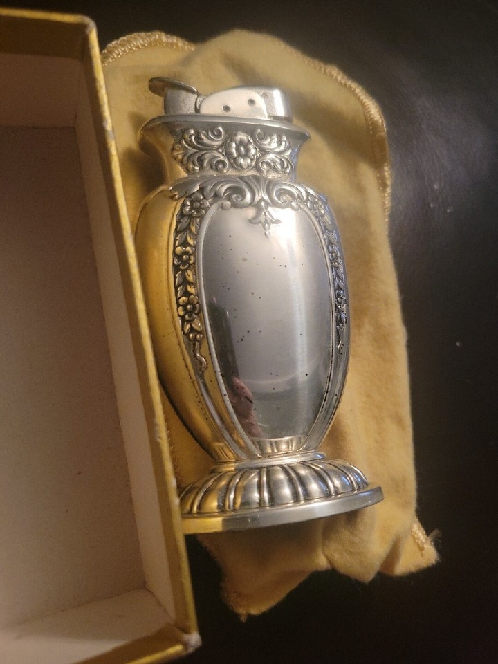 Evans Fuel Duchess Table Lighter silver tone vintage | eBay