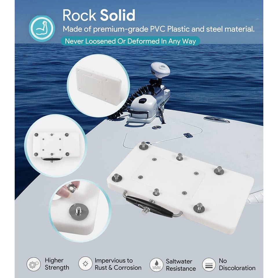 For Minn Kota RTA-17 Riptide Trolling Motor Quick Release Mount Mounting Bracket | eBay