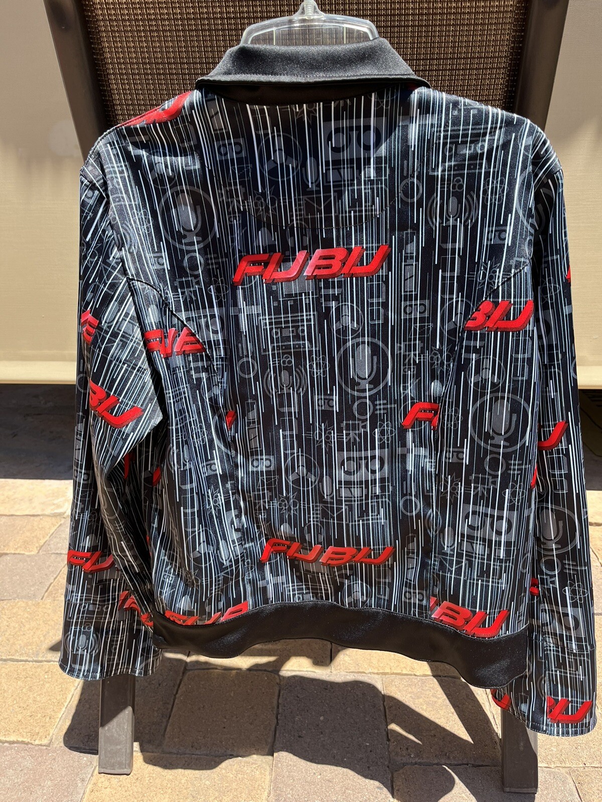 FUBU 'The Collection' Men's Black & Red Logo Jacket -… - Gem