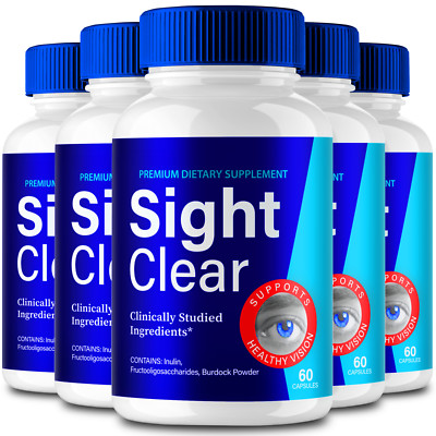 (5 Pack) Sight Clear Pills, SightClear Eye Vision Health Suppleme (300 ...