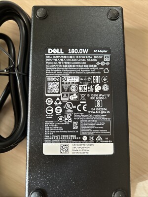 Dell K20A001, K20A With Dell HA180PM180 180W 9.23A 19.5V AC Adapter ...