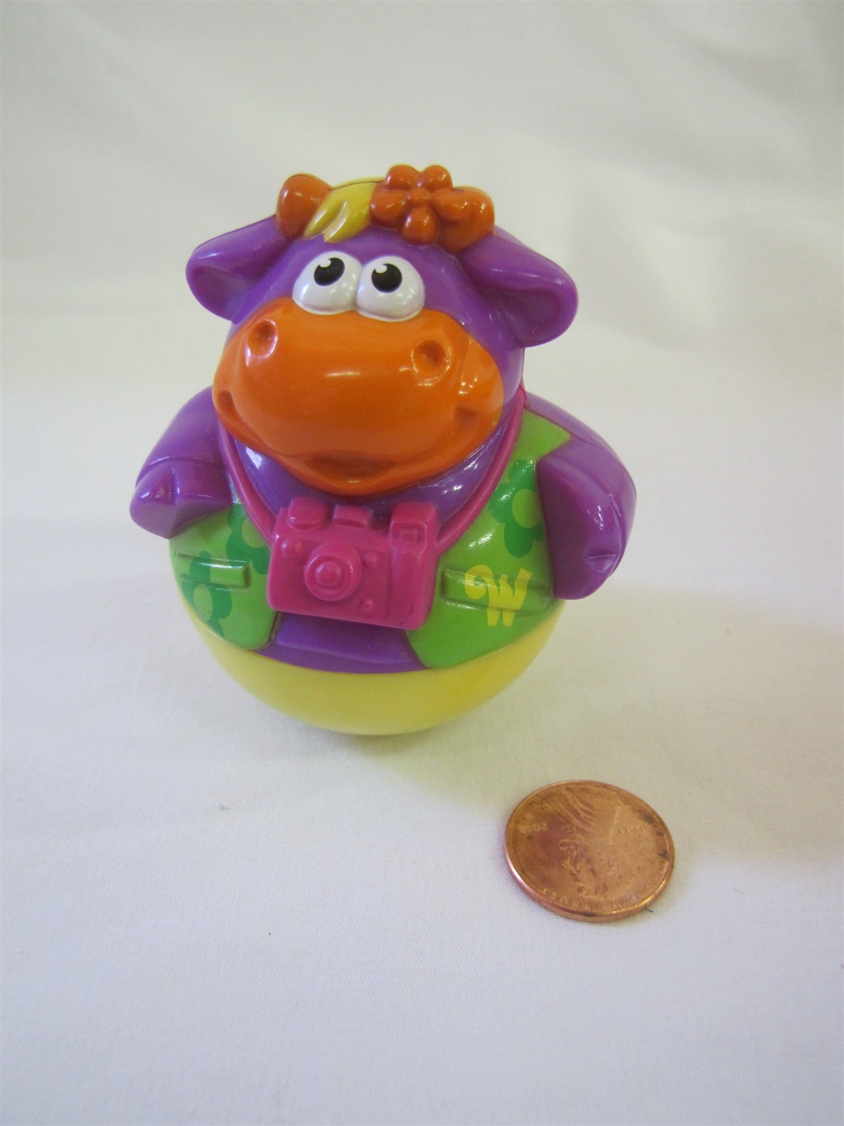 Playskool Weebles Weeble Wobble Figure Tourist Cow In Green Flower ...