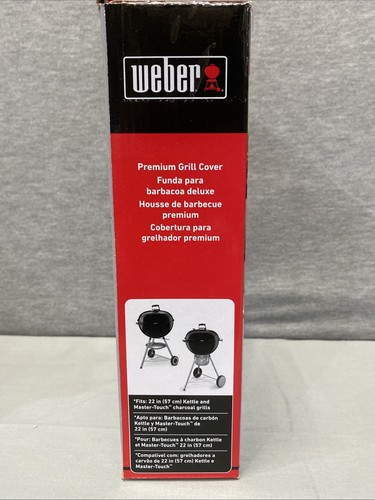 Weber 7150 Premium 22in Charcoal Grill Cover New Black Color | eBay