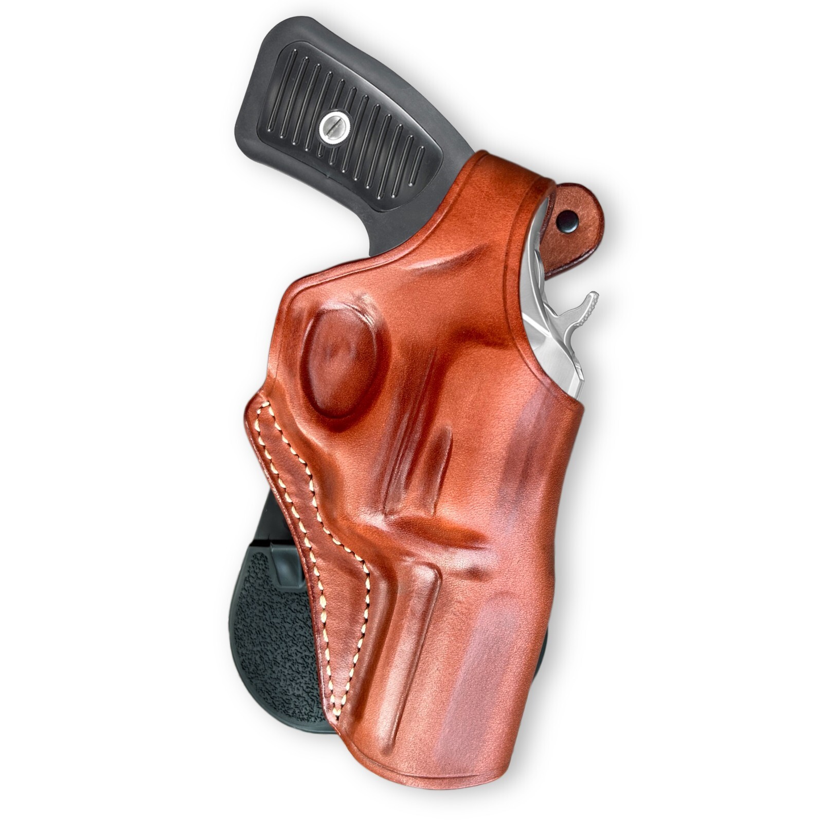 Leather OWB Paddle Holster w/Thumb Break Fits, Ruger SP 101 3'' Barrel ...