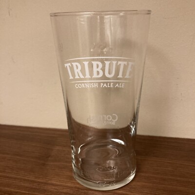 Tribute Cornish Pale Ale embossed pint glass St Austell Brewery Latest ...