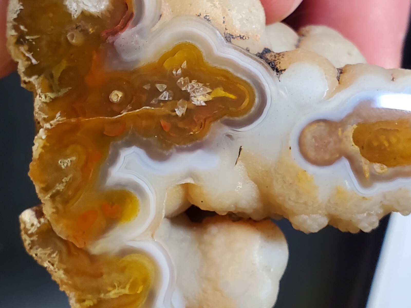 Rare Cathedral Agate Polished Mexico Mine 30 Yrs Ago Banded Bullseye ...