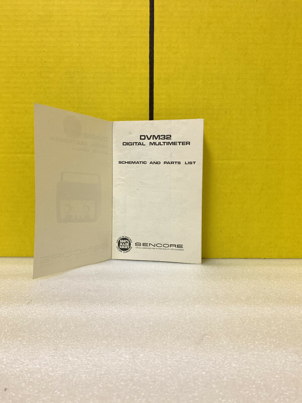 Sencore DVM32 Digital Multilmeter Schematic and Parts List | eBay