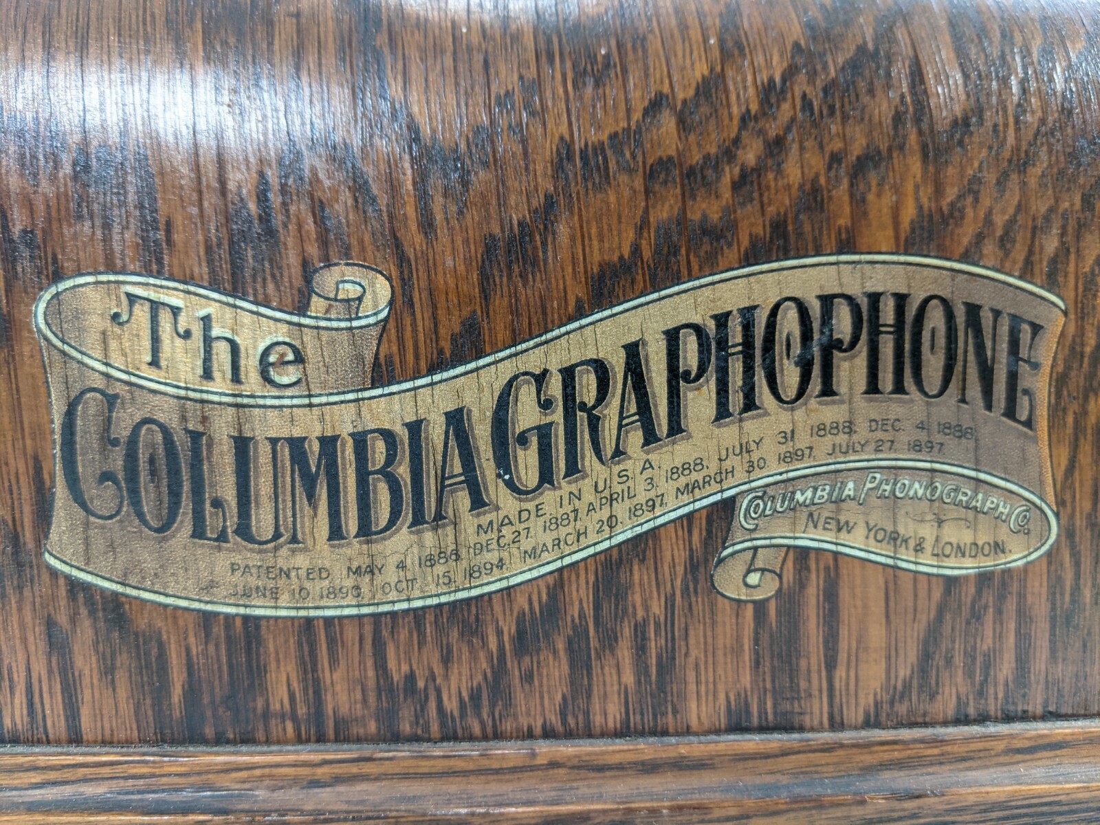 The Columbia Graphophone Phonograph Model Type Q Pat Aug 1901 Key Works ...