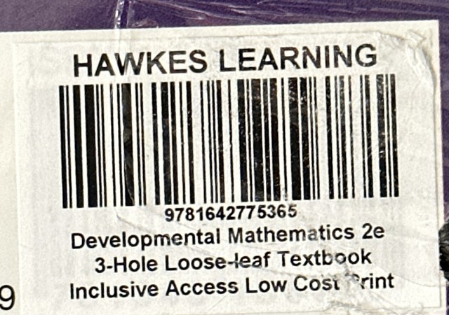 Developmental Mathematics 2e 3-Hole Punch Loose-Leaf Textbook (BN ...