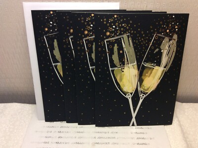 AVANTI ANNIVERSARY GREETING CARDS New w/envelopes LOT OF 4 "Cheers to ...