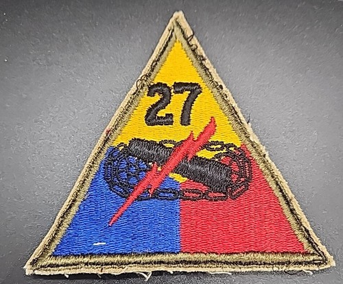 ORIGINAL US Army 27th Armored Tank Division Cut Edge SNOW BACK Patch | eBay