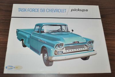 1958 Chevrolet Chevy Task-Force Pickups Truck Sales Catalog Brochure ...