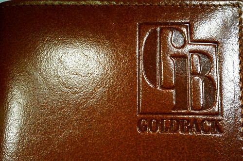 BROWN GOLDBACK GENUINE LEATHER WALLET HOLDS 1,5,10,25,50 GOLDBACK GOLD ...