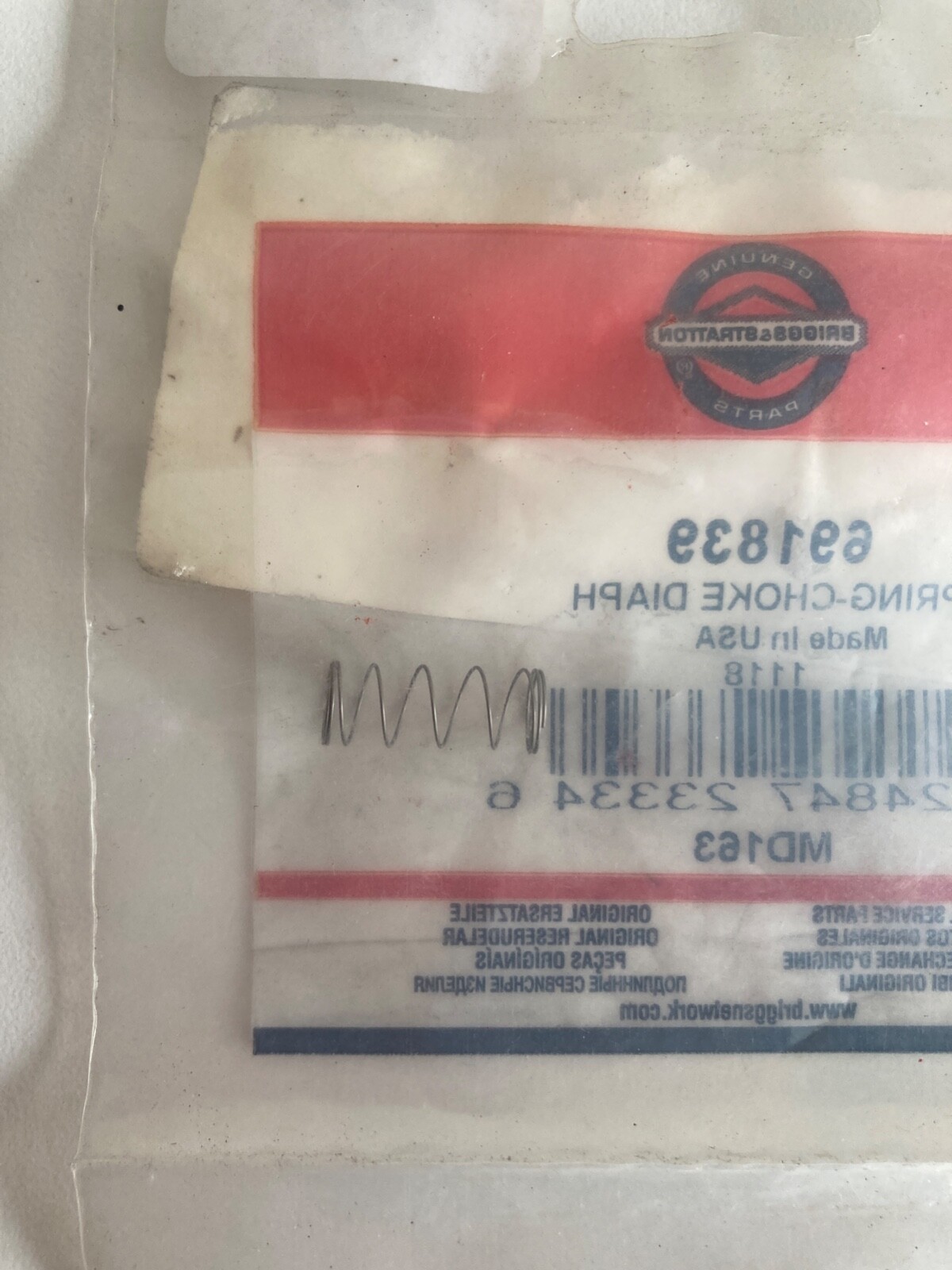 Mountfield Lawn Mower Diaphragm Choke Spring for Models Sp470 & Hp470 ...