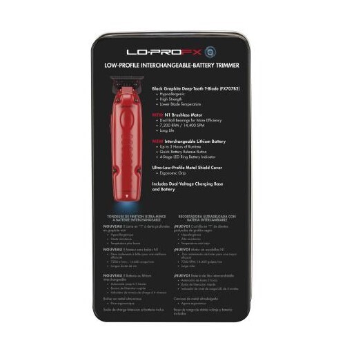 BaBylissPRO FXONE LO-PROFX Matte Red Clipper & Trimmer | FX829MR ...