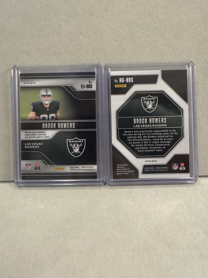 Brock Bowers 2024 2 Rookie Card Set! Prizm Patches, Rookie Gear ...