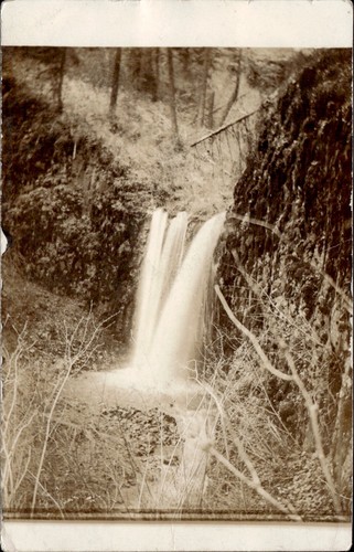 1910 RPPC Waterfall Scene Flora Oregon Real Photo Postcard PNW Nature ...