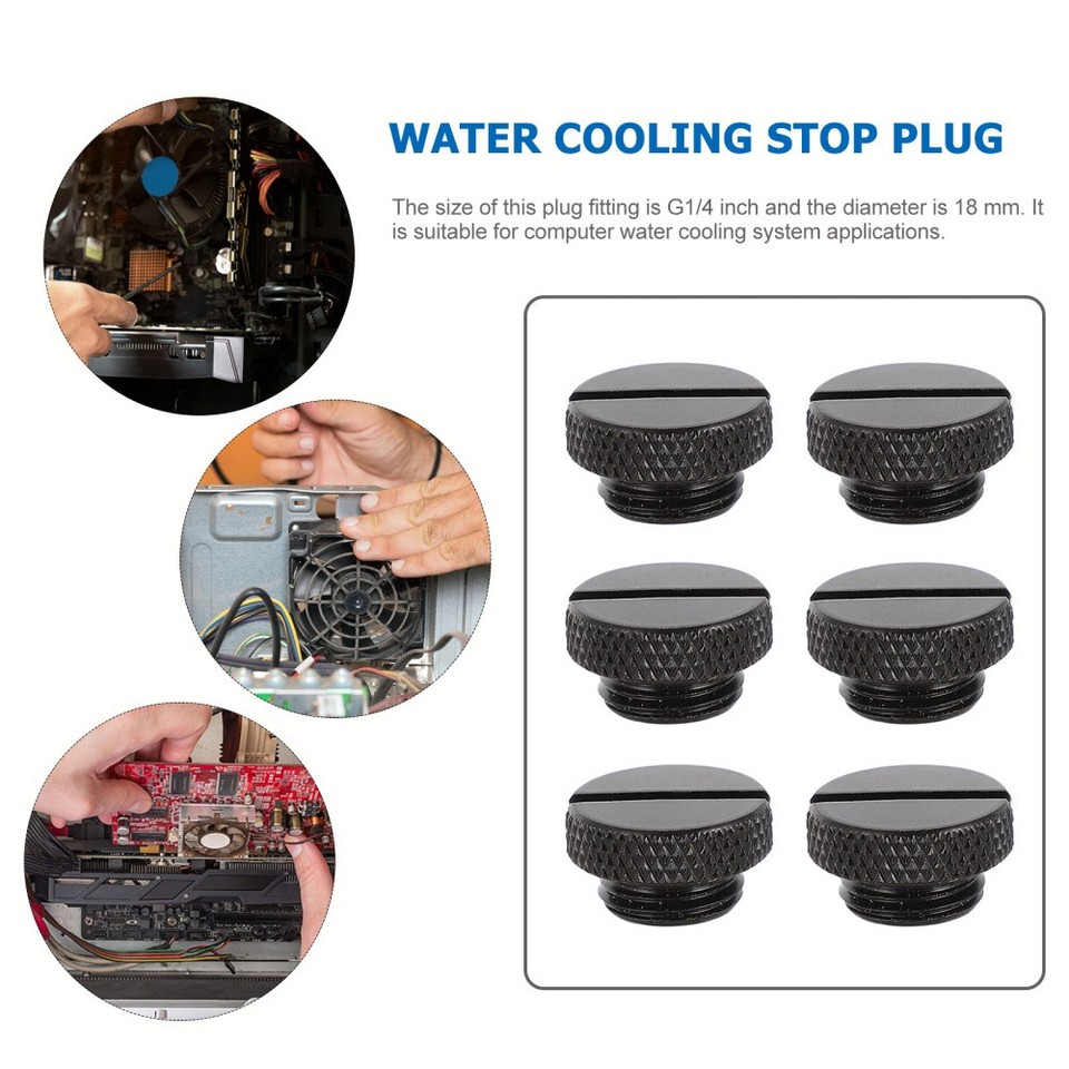 12 PCS Stop Plug for Computer Water Cooling Brass Sealing Ring Water ...