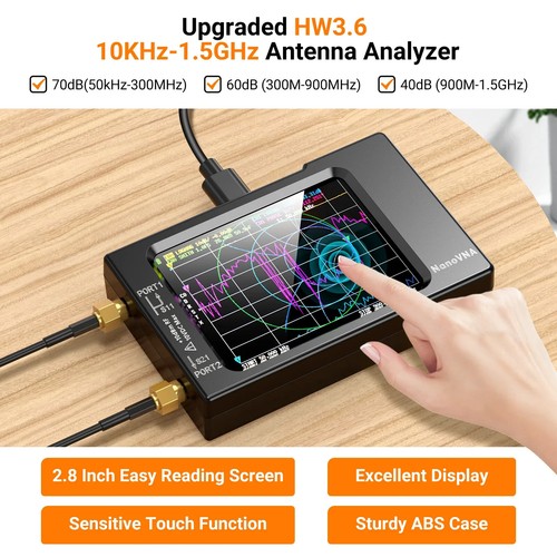 Network Antenna Analyzer 10KHz-1.5GHz MF HF VHF UHF W/ Shell SD Card Slot | eBay