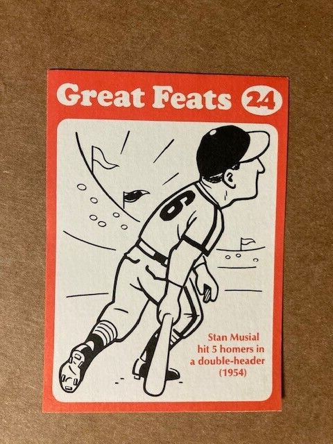 1972 Laughlin Great Feats Orange Border Stan Musial #24 NM | eBay