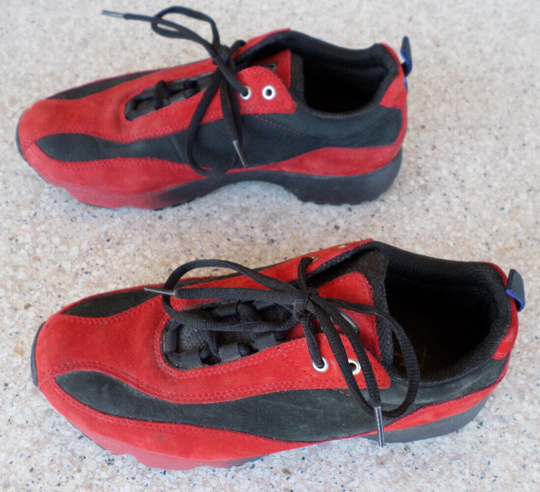 ECCO Receptor Red and Black Suede Athletic Shoes. Wo… - Gem