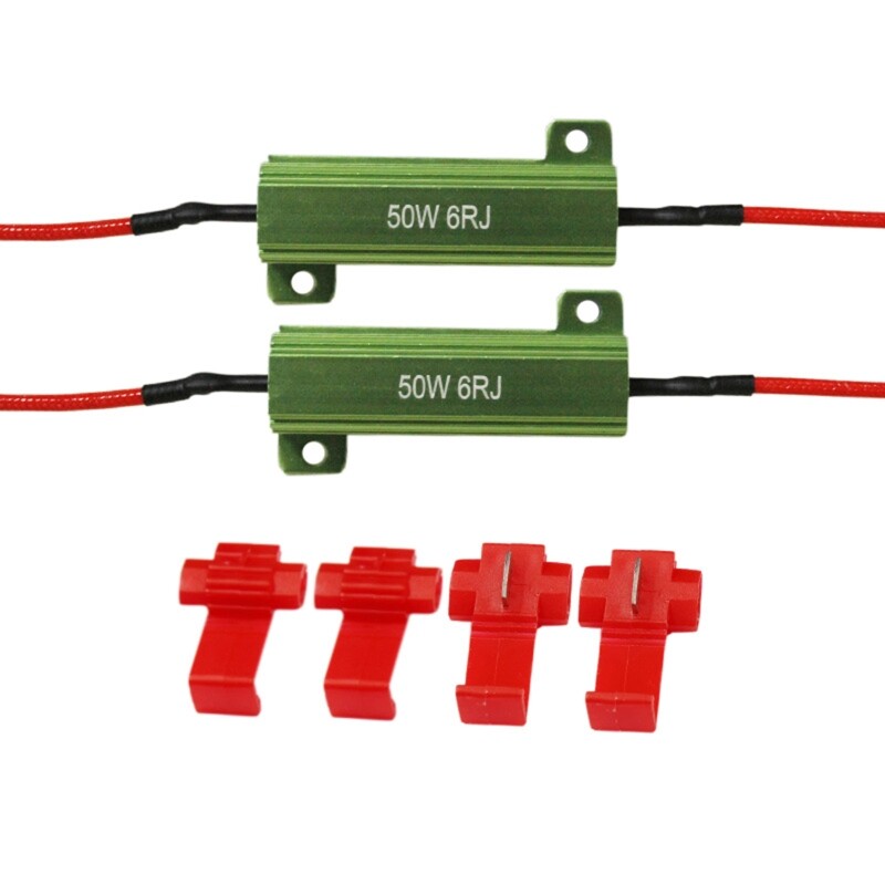 2Pcs 6ohm 50W Load Resistor CanbusAnti Flashing Decoders For LED Bulb 2pcs-6ohm-50w-load-resistor-canbusanti-flashing-decoders-for-led-bulb