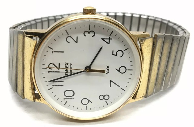 Timex Quartz Water Resistant LA Cell White Dial Wrist Watch | eBay