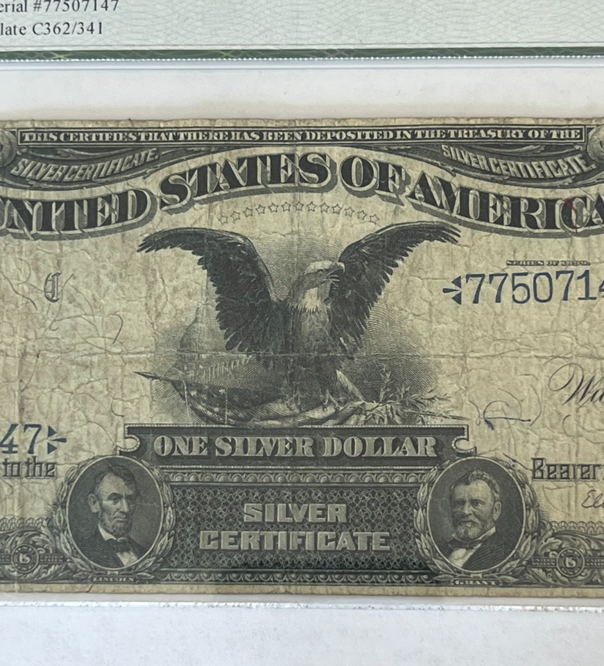 1899 $1 Large Silver Certificate Fr. 226 Fine 12 Legacy Grading Plate ...