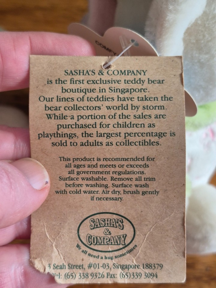 Aurora World Blue Comfy Bear with chime plush. Like new with tags ...