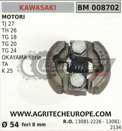 13081-2134 Kupplung Komplett Motor Kawasaki TJ27 TH26 TG18 TG20 TG24 ...