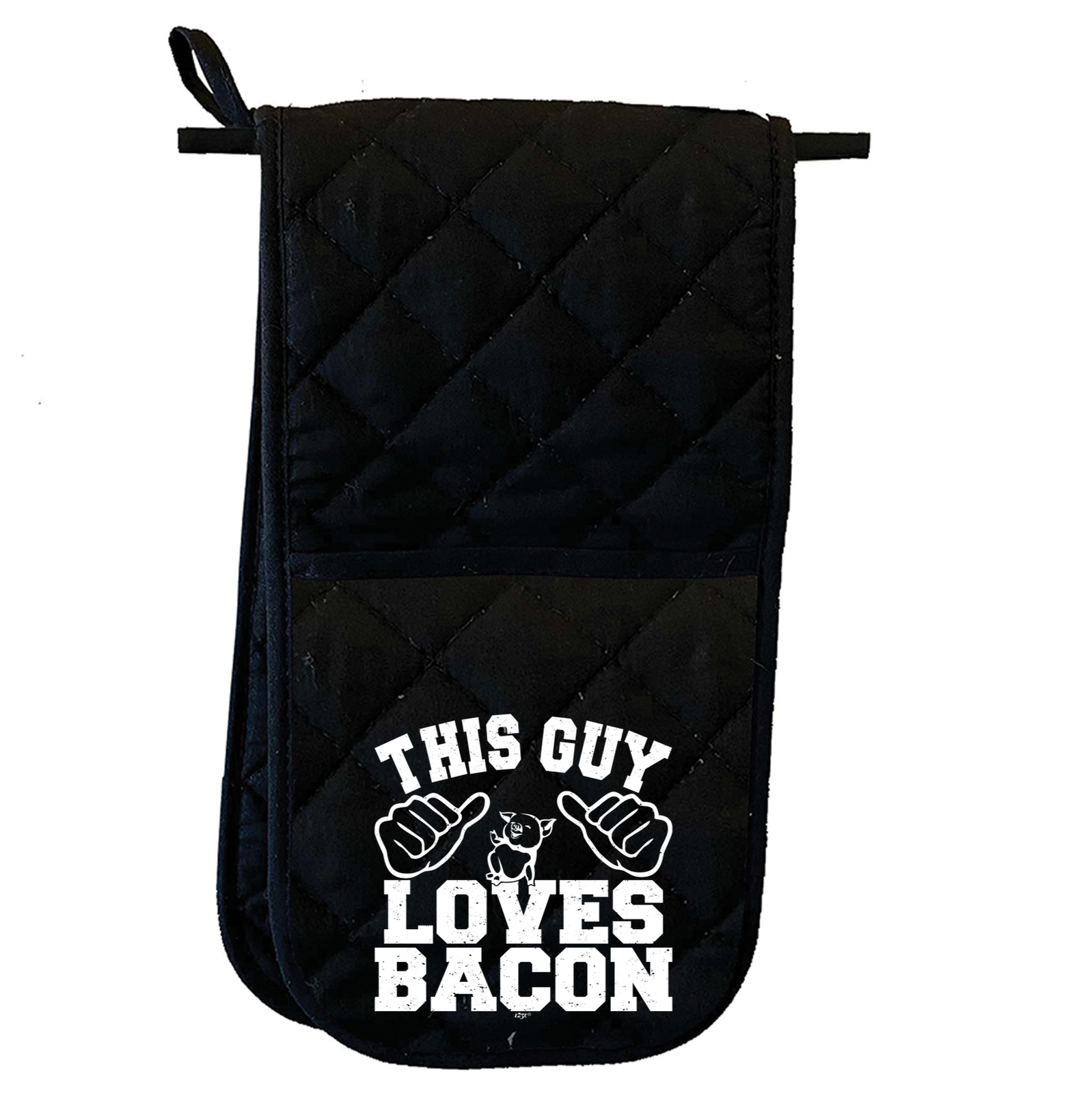 This Guy Loves Bacon - Novelty Gift Mitt Oven Gloves Kitchen Chef BBQ ...
