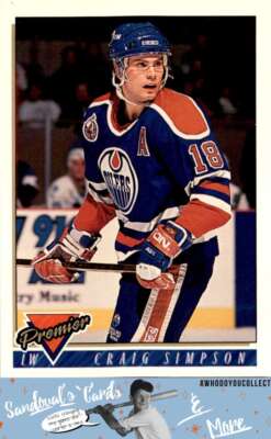 1993 Topps Premier #231 Craig Simpson ID:45584 | eBay