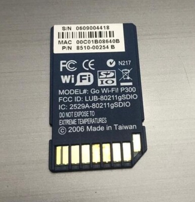 Socket® Go Wi-Fi!™ P300 802.11g SDIO Wi-Fi Card | eBay