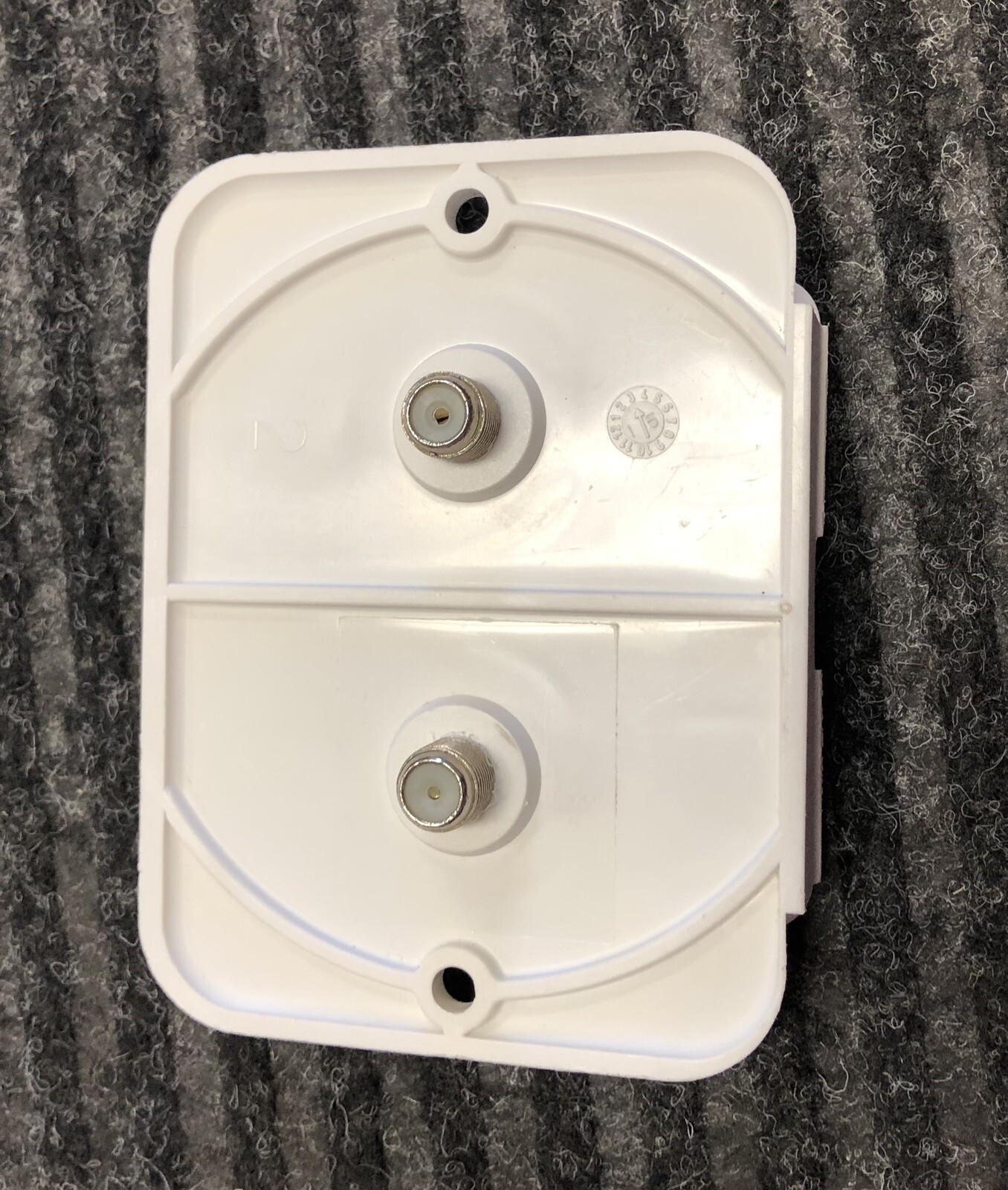 RV Dual Coaxial Cable TV Hookup Plate Camper Park Television Jack F ...