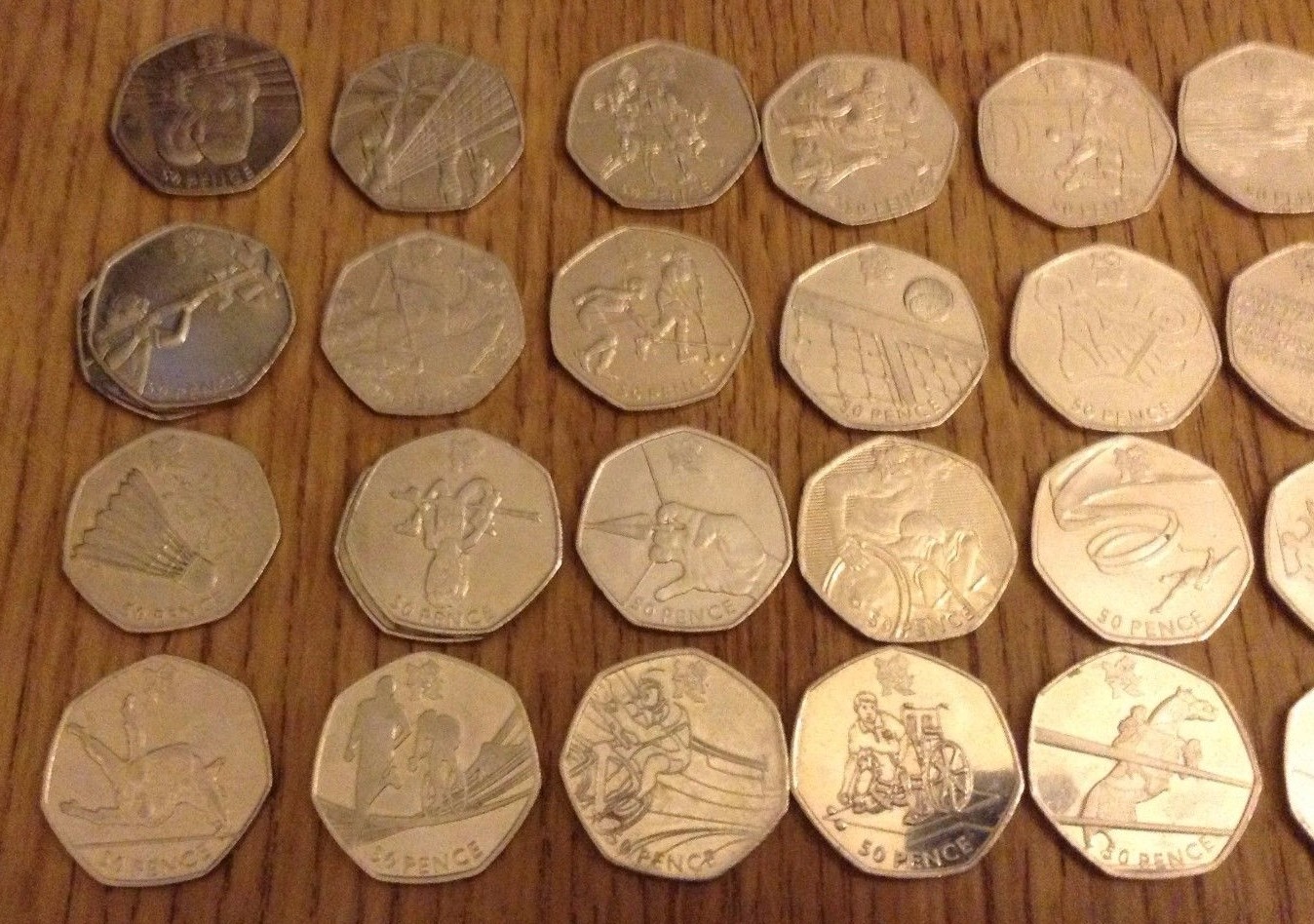 2011 OLYMPIC 50p COINS Incl RARE Judo, Triathlon, Football offside ...