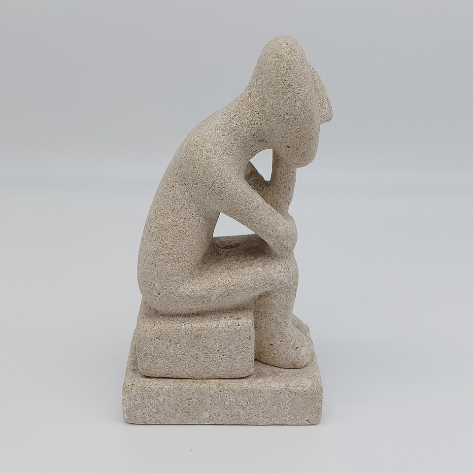 Thinker Cycladic Greek Art Figurine Idol Modern Statue Sculpture Stone ...