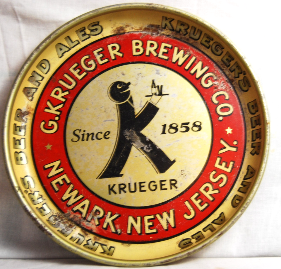 Krueger Beer and Ales (K Man) Tray - G Krueger Brewing Co. Newark, New ...