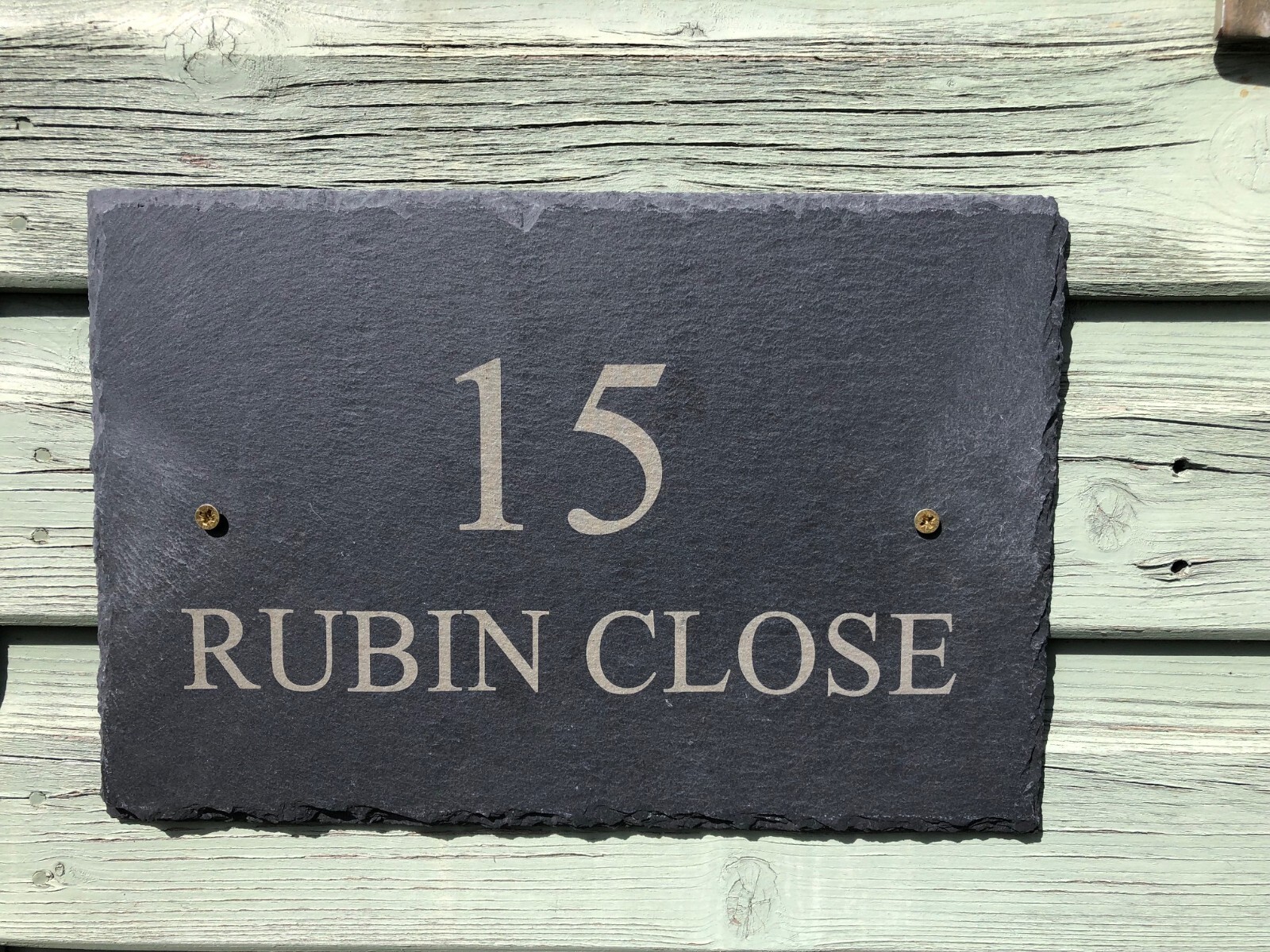 Large Personalised Laser Engraved Slate House Sign Plaque ANY TEXT | eBay