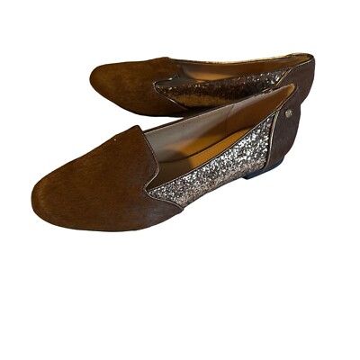 Iman brown and bronze sequins leather loafer sizd 8.5 W | eBay