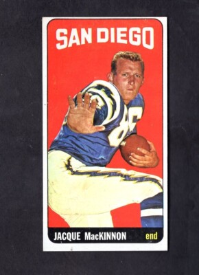 1965 Topps # 167 Jacque MacKinnon EX/MT San Diego Chargers SHIPPING IS ...