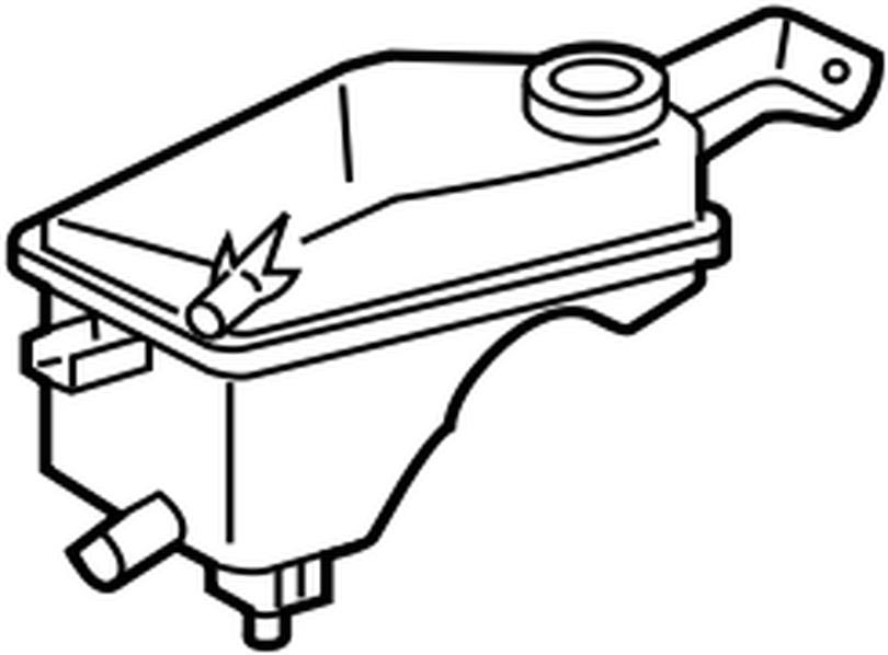 16480-22080 Toyota Tank assy, radiator reserve 1648022080, New Genuine ...