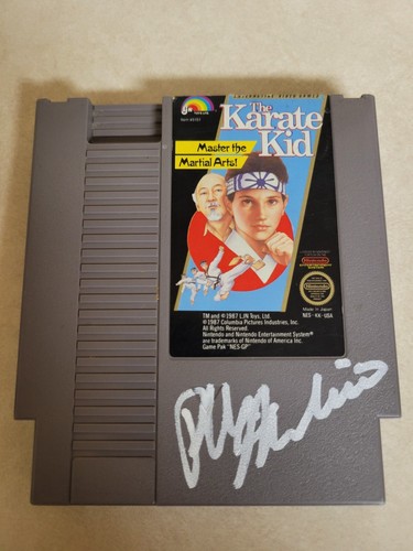 RALPH MACCHIO AUTOGRAPHED KARATE KID NINTENDO NES GAME CARTRIDGE SIGNED ...