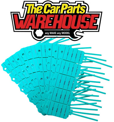 GREEN Plastic Key Tags / Rings 50 Workshop Garage Self Locking Car Bike ...