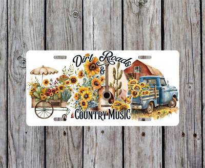 Dirt Roads and Country Music Novelty License Plate | eBay