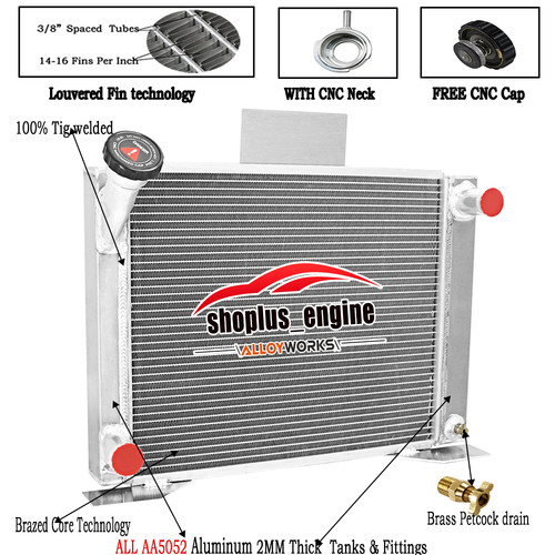 for 1982-1994 ford Ranger V8 Engine Swap 3 Rows All Aluminum Radiator ...