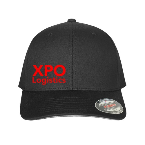 XPO LOGISTICS Fitted FlexFit Hat Delivery Worker Red on Black Cap | eBay