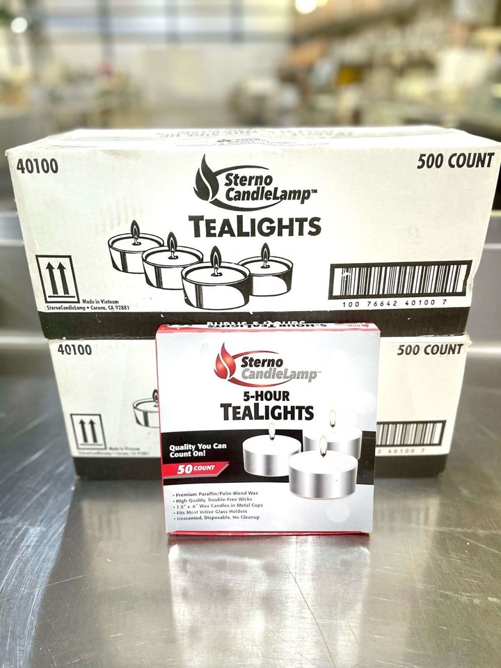 Sterno candle lamp tea lights (500) | eBay